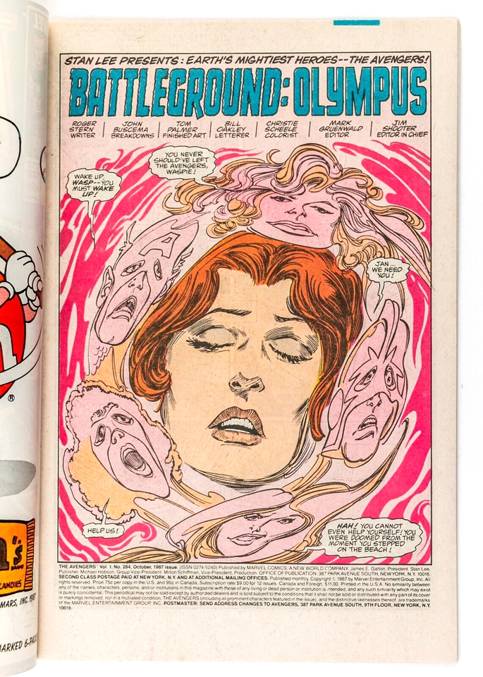 Avengers #284 (1987 Marvel) Assault on Olympus! She-Hulk, Thor, Zeus ...