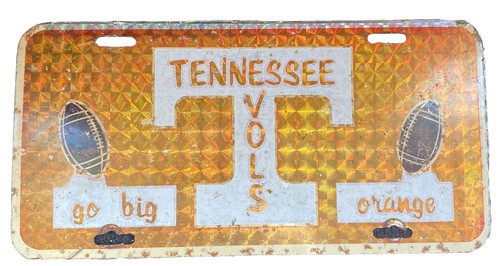 1970s Tennessee Vols. Go Big Orange Vanity License Plate Vintage Tag | eBay
