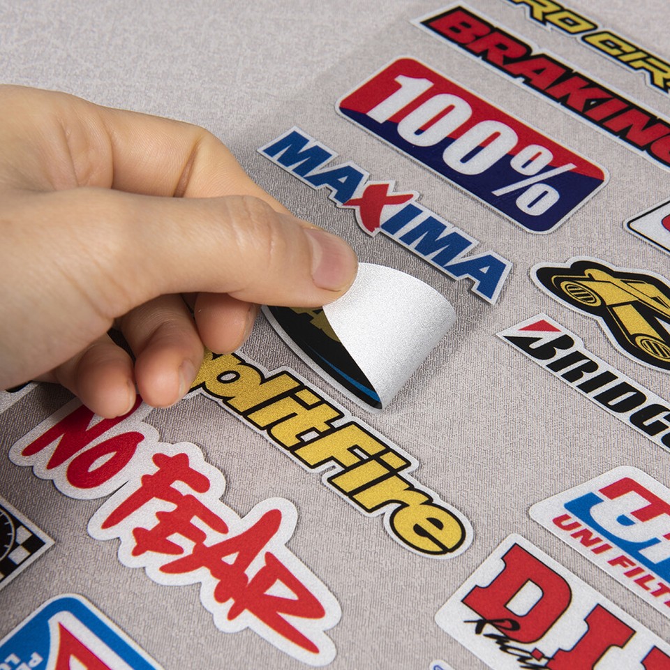 Reflective Motorcycle Stickers Bike Helmet Decals for Honda Ducati ...