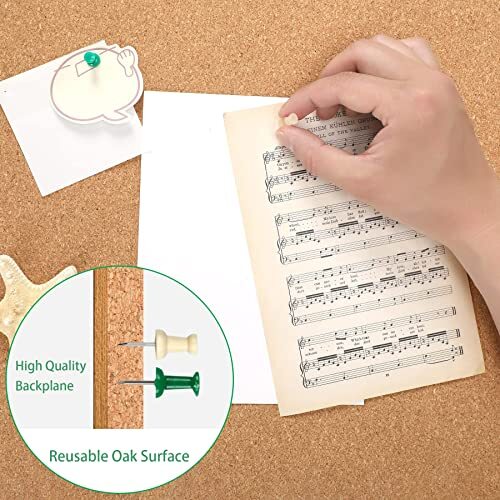 Bulletin Board Cork Board 2 Pcs 15.7"x 12" Decorative Picture Framed ...