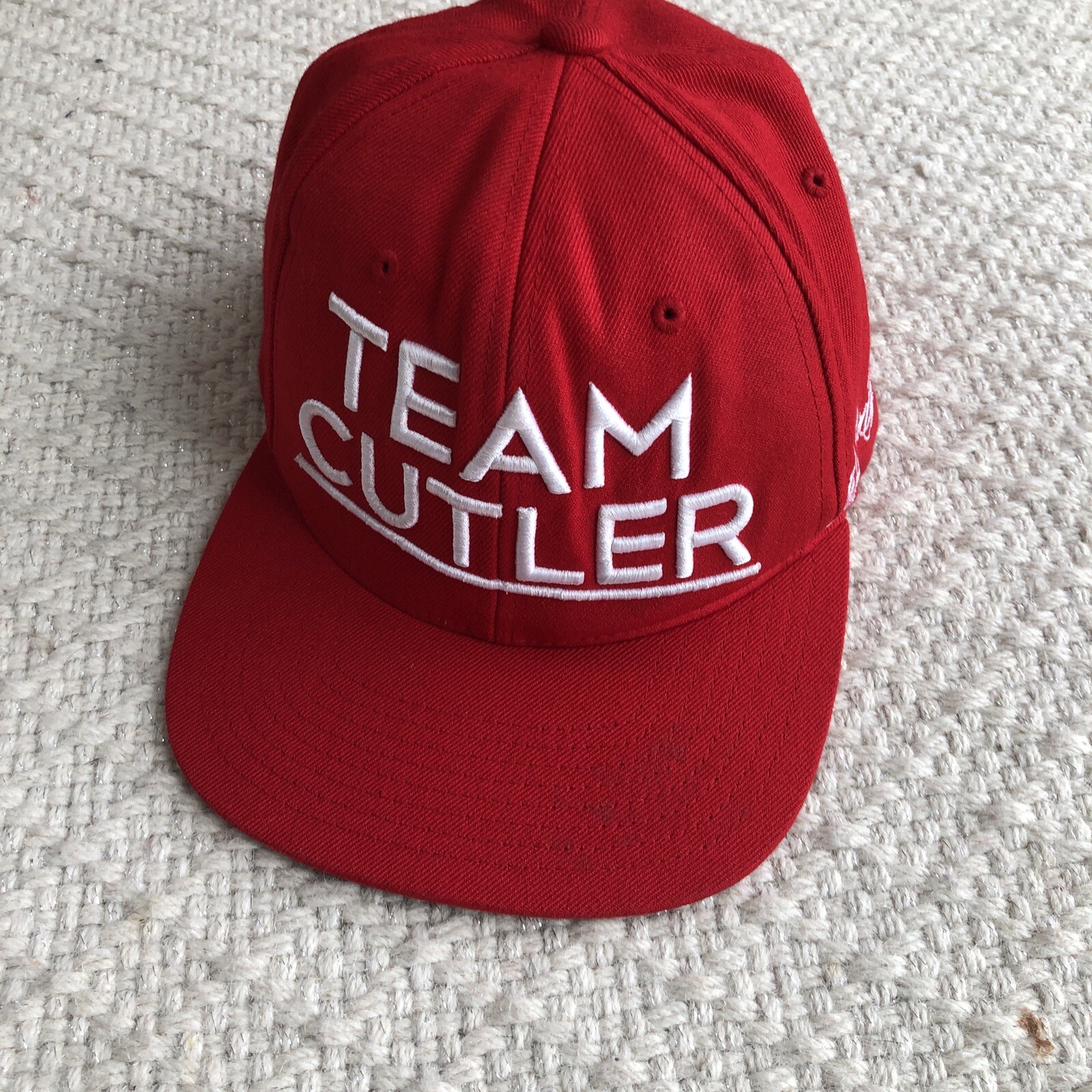 Team Cutler Athletics Red wool blend Snapback Adjustable Baseball Hat ...