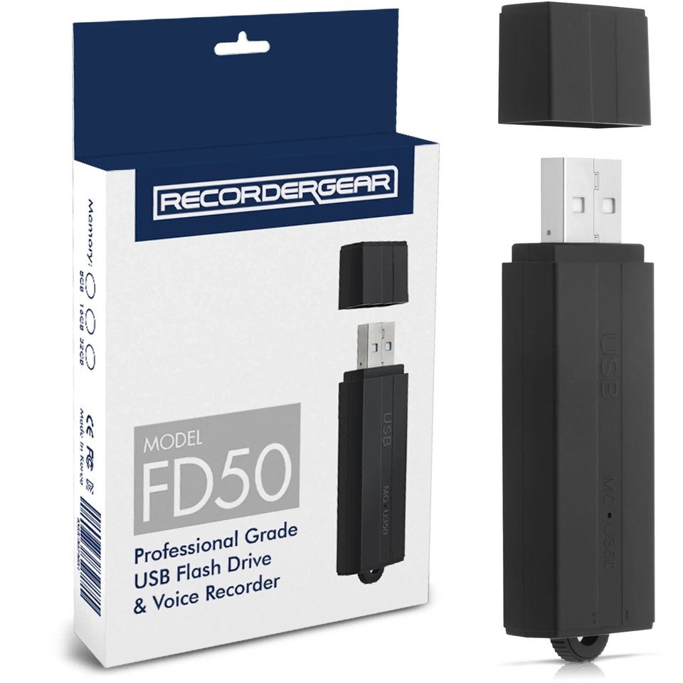 FD50 Mini Hidden Small Audio Recording Device, Voice Activation, 25-day ...