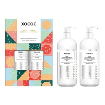 XOCOC Gift Box Set Cocoa Restoring Body Wash & Lotion Duo Big 500ml ...
