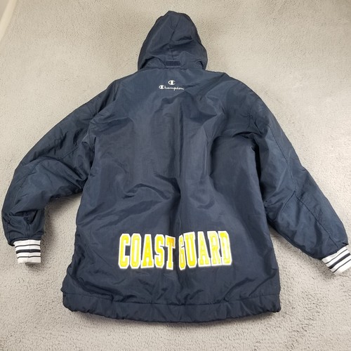 Coast Guard Vintage Champion Jacket Men Large Insulated Hooded USCG ...