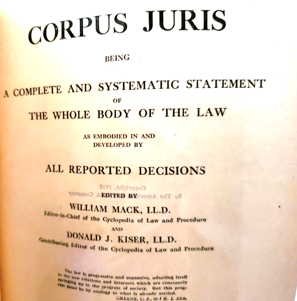 LAW: CORPUS JURIS - LIBEL AND SLANDER TO LIS MOTA, Volume 37, Book 1925 ...