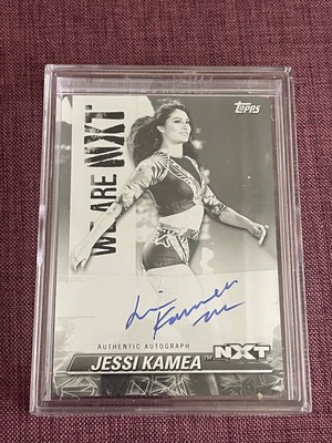 WWE 2021 TOPPS NXT Jessi Kamea AUTOGRAPHED *Black Printing Plate* Card ...