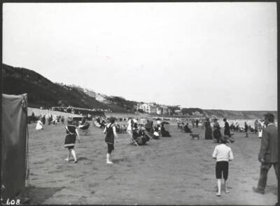 Beach scene at Filey Yorkshire circa 1910 OLD PHOTO | eBay Australia