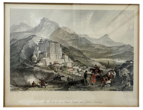 1800 THOMAS ALLOM Engraving "Great Temple near Zhehol, China" Framed ...