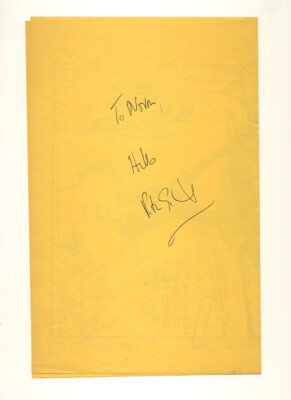 1980 PETER GABRIEL Autograph on FANTASY WORLD Record Store Flyer ...