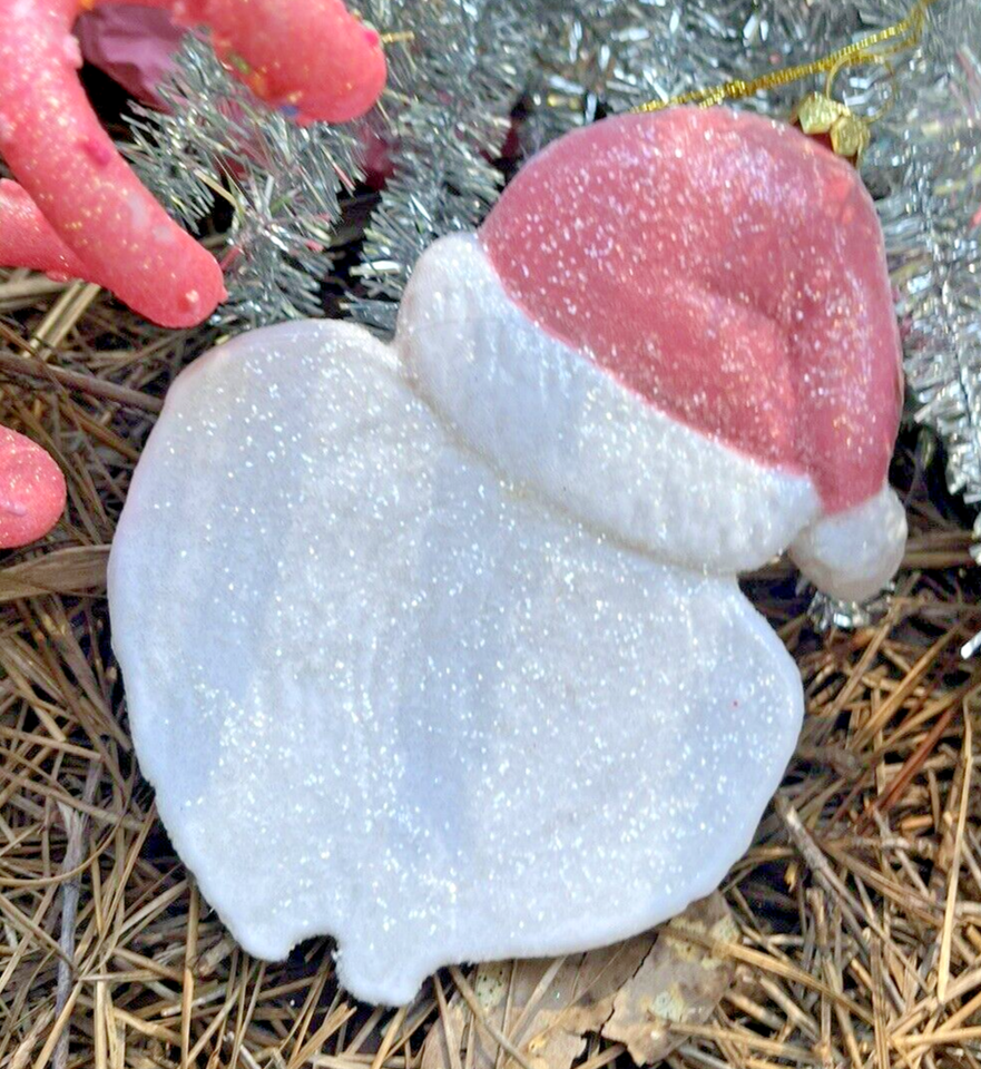 Glitter Santa Winking Christmas Ornament Pastel Santa Christmas ...