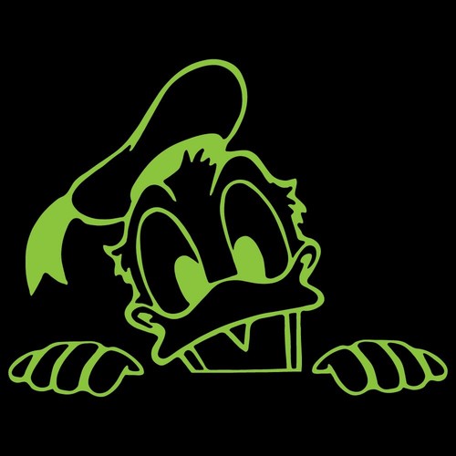 5.2" PEEKING DONALD Vinyl Decal Sticker Car Window Laptop Disney Duck ...