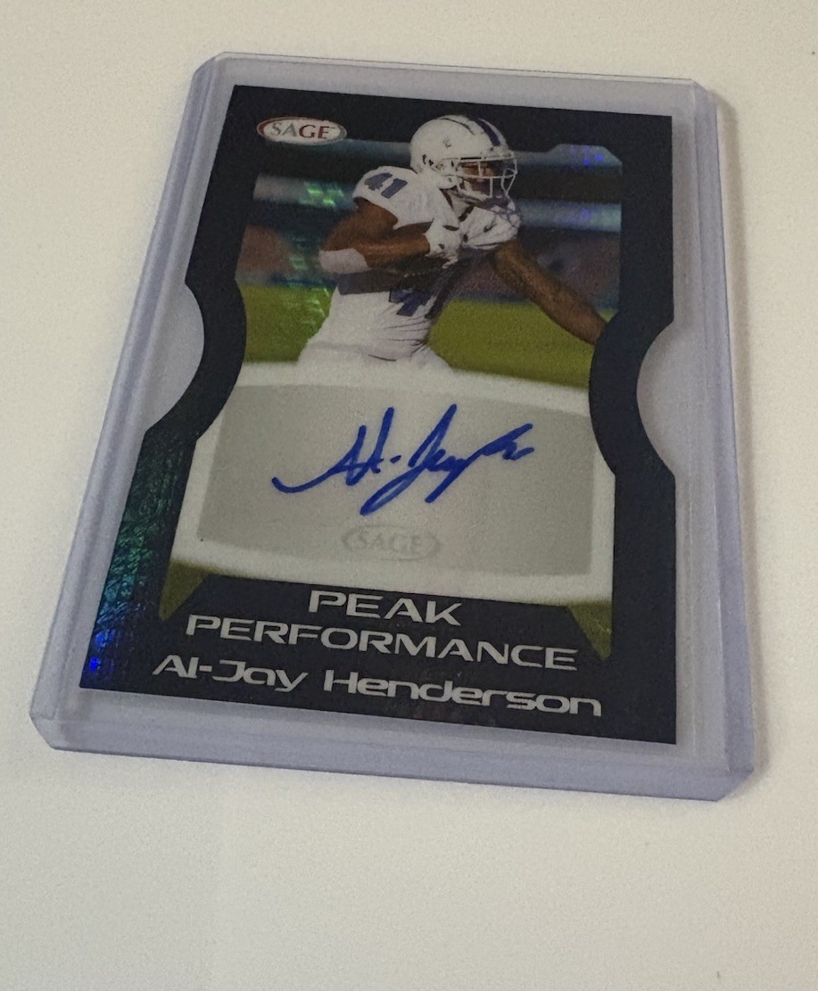 Al-Jay Henderson 2025 Sage Peak Performance Autograph Die Cut Buffalo ...