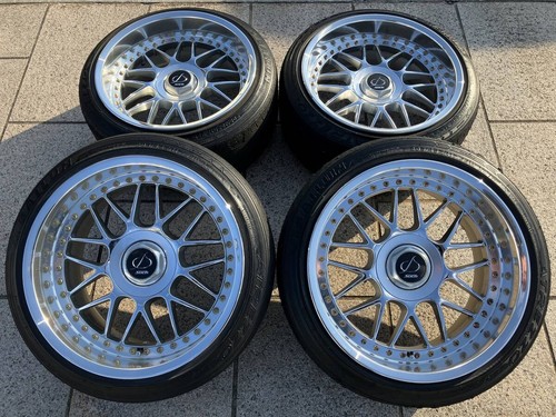 JDM 9.5J+9 deep rim rare 9J+11 Stich mesh 114.3multiBlack chrome plate ...