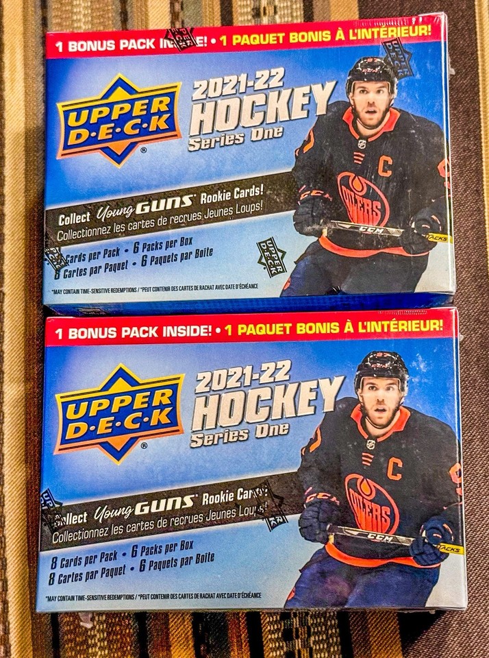 TWO 2021-22 Upper Deck Series 1 Hockey Factory Sealed Boxes! 🥅🥅🥅 | eBay