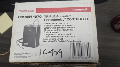 Honeywell R8182H1070/U Aquastat Protector Circulator High or Low Limit ...