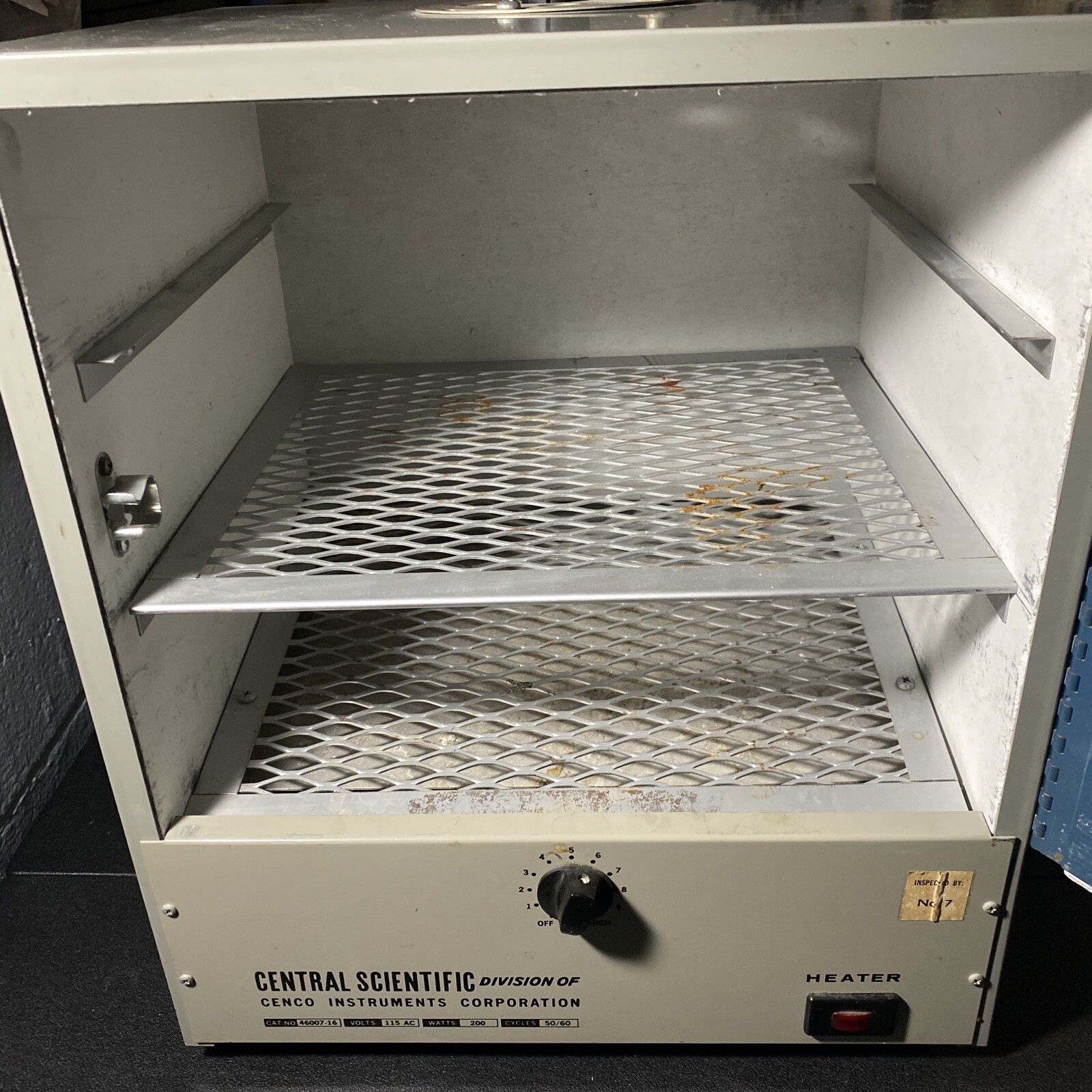 CENCO CENTRAL SCIENTIFIC INCUBATOR LAB HEATER WORKS! 46007-16 115AC ...