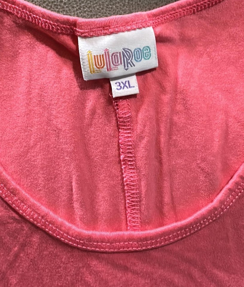 WOMENS TANK TOP SHIRT CAMI LULAROE RAYON SPANDEX-PINK-SIZE 3XL | eBay