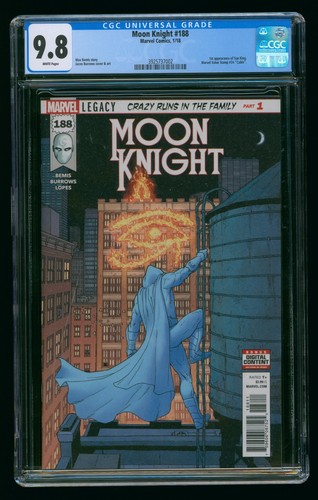 MOON KNIGHT #188 (2018) CGC 9.8 1st APPEARANCE SUN KING WHITE PAGES | eBay