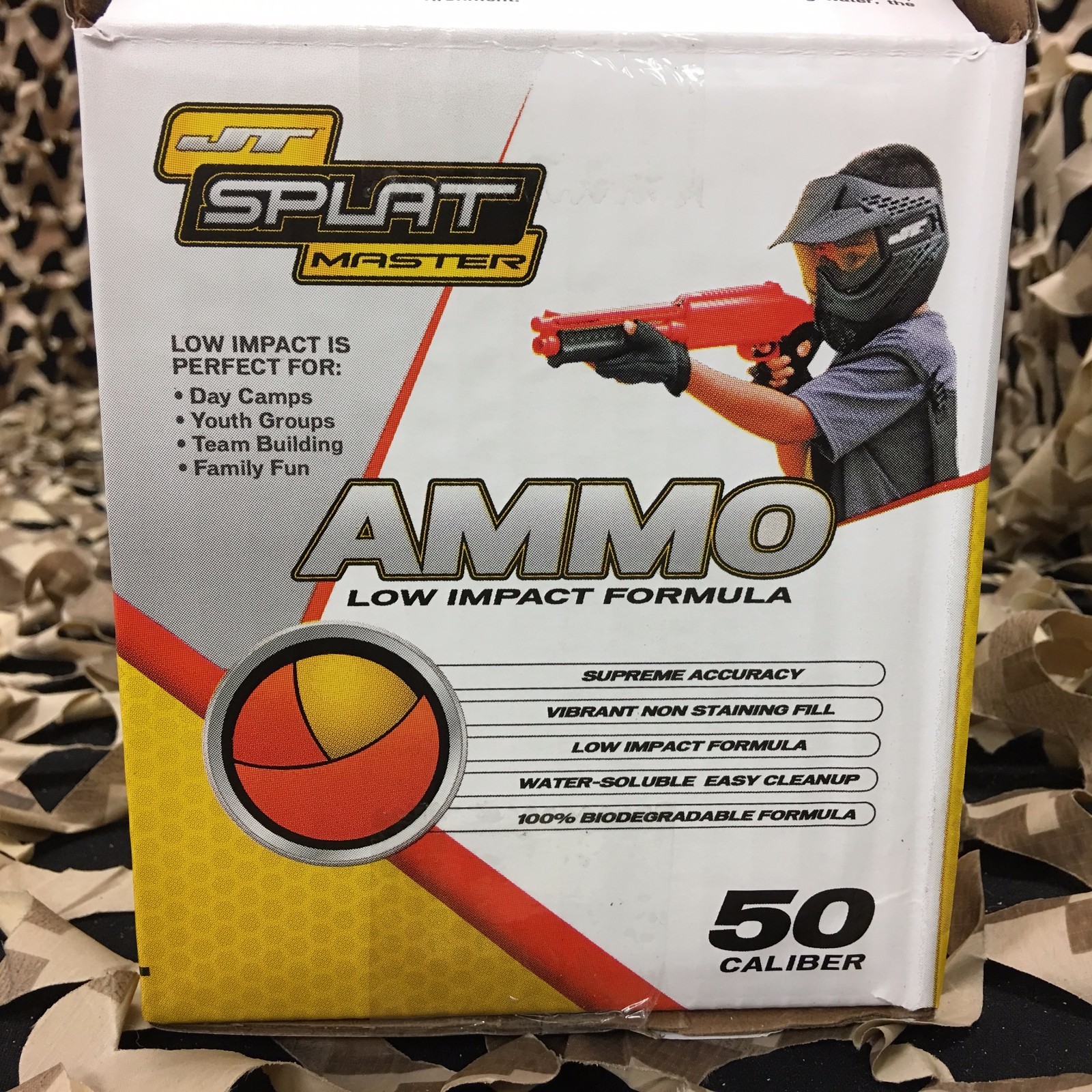 NEW JT Splatmaster 1000ct Low Impact Paintball Ammo - 50 Cal - Yellow ...