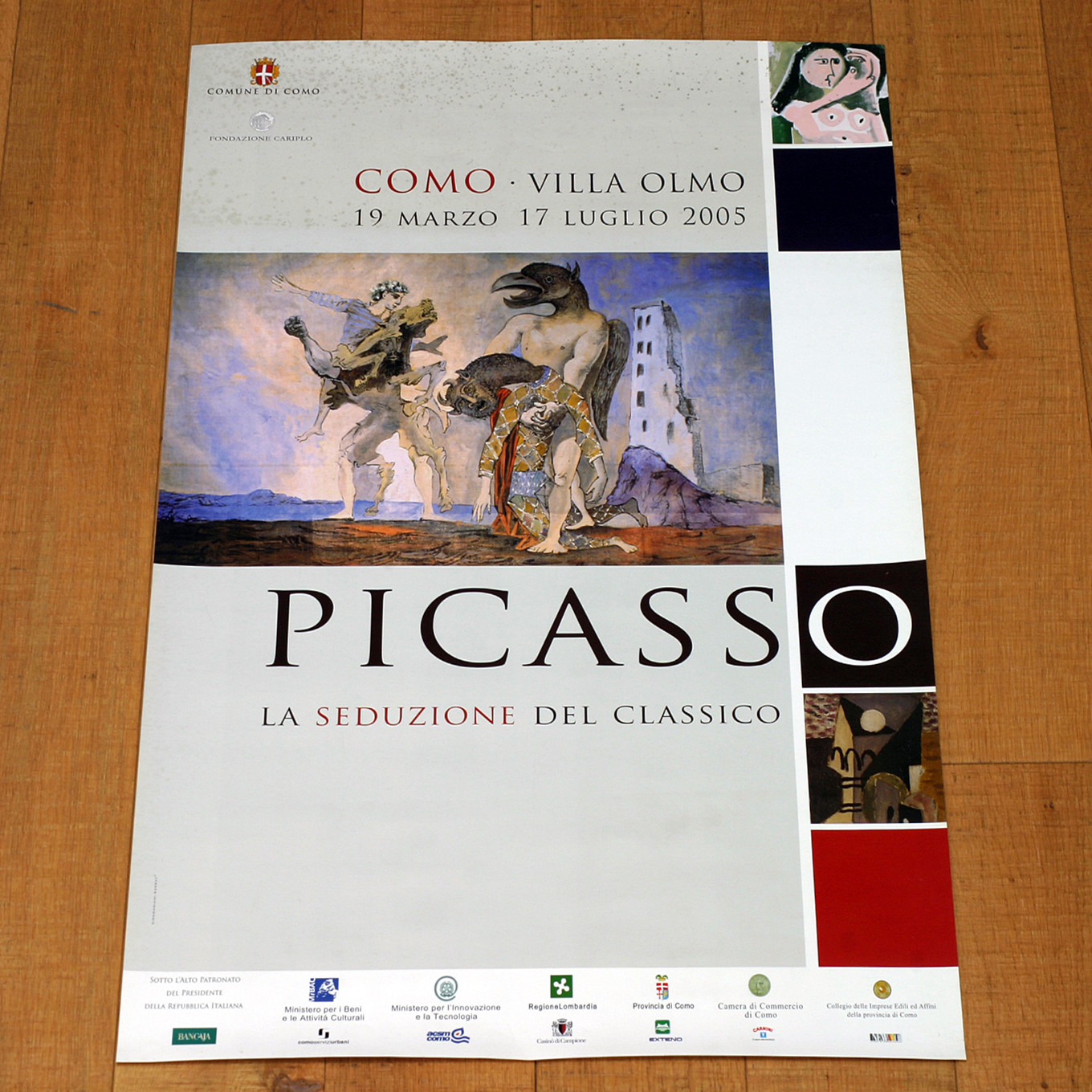 PICASSO LA SEDUZIONE DEL CLASSICO poster manifesto Como Villa Olmo ...