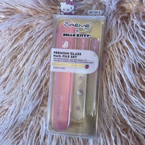 The Creme Shop Hello Kitty Premium Pink Glass Nail File Files Set ...