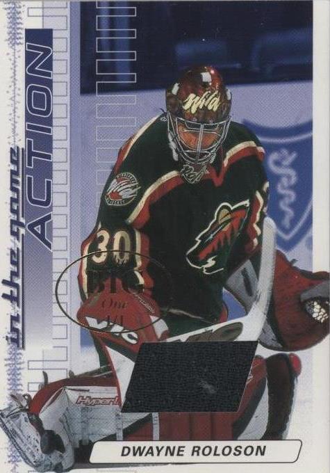 2003-04 In the Game Action - Game-Used Jerseys Sapphire Dwayne Roloson ...