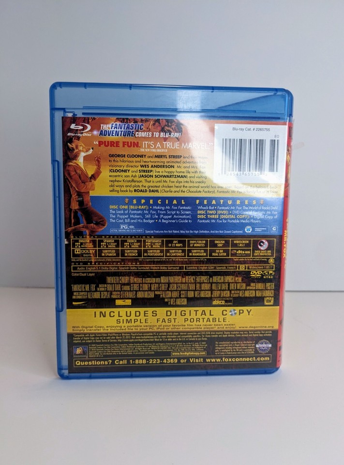 Fantastic Mr. Fox (Three-Disc Blu-ray/DVD Combo) | eBay