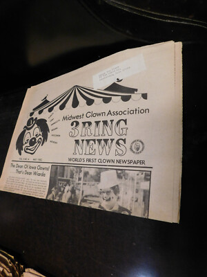 3 Ring News Clown Magazine Newspaper Midwest Clown Assoc. 1982 May | eBay