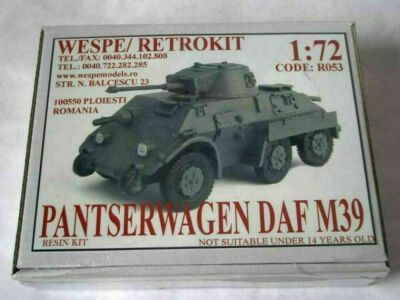 1:72 PANTSERWAGEN DAF M39 Dutch Armored CAR WW2 Wespe Model resin kit ...