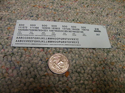 Herald King decals HO Soo Line initials, numbers, alphabet black XX85 ...