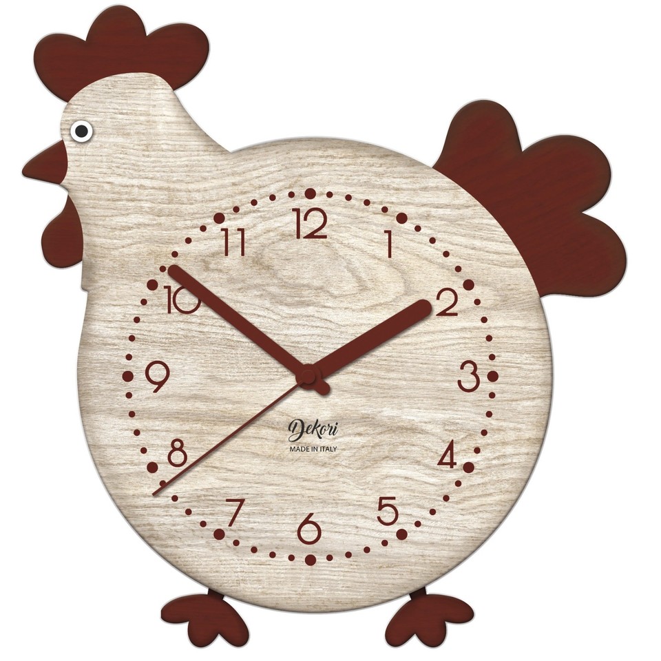 Modern Design Wall Clock for Kitchen Chicken Battery Operated Pendulum ...