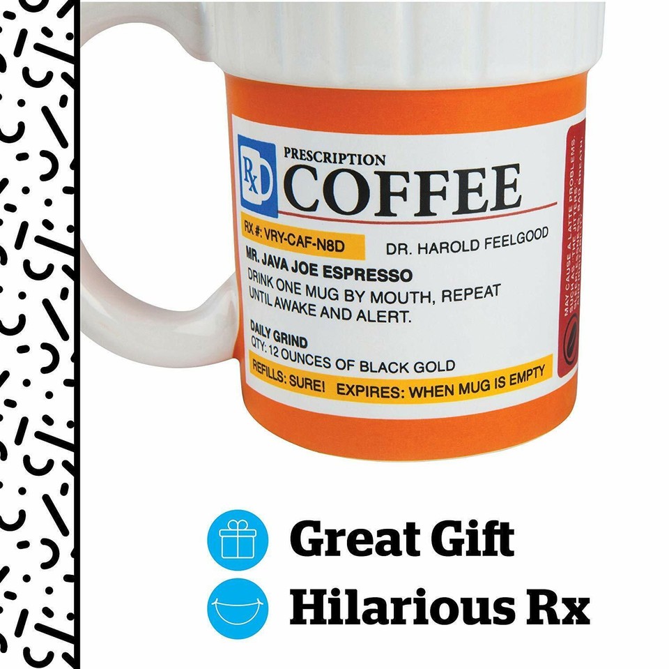 COFFEE MUG - Rx Prescription Kitchen Cup - Coffee Java Freaks | eBay