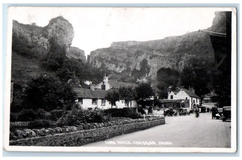 Lion Rock Cheddar Cars England United Kingdom UK RPPC Photo Antique ...