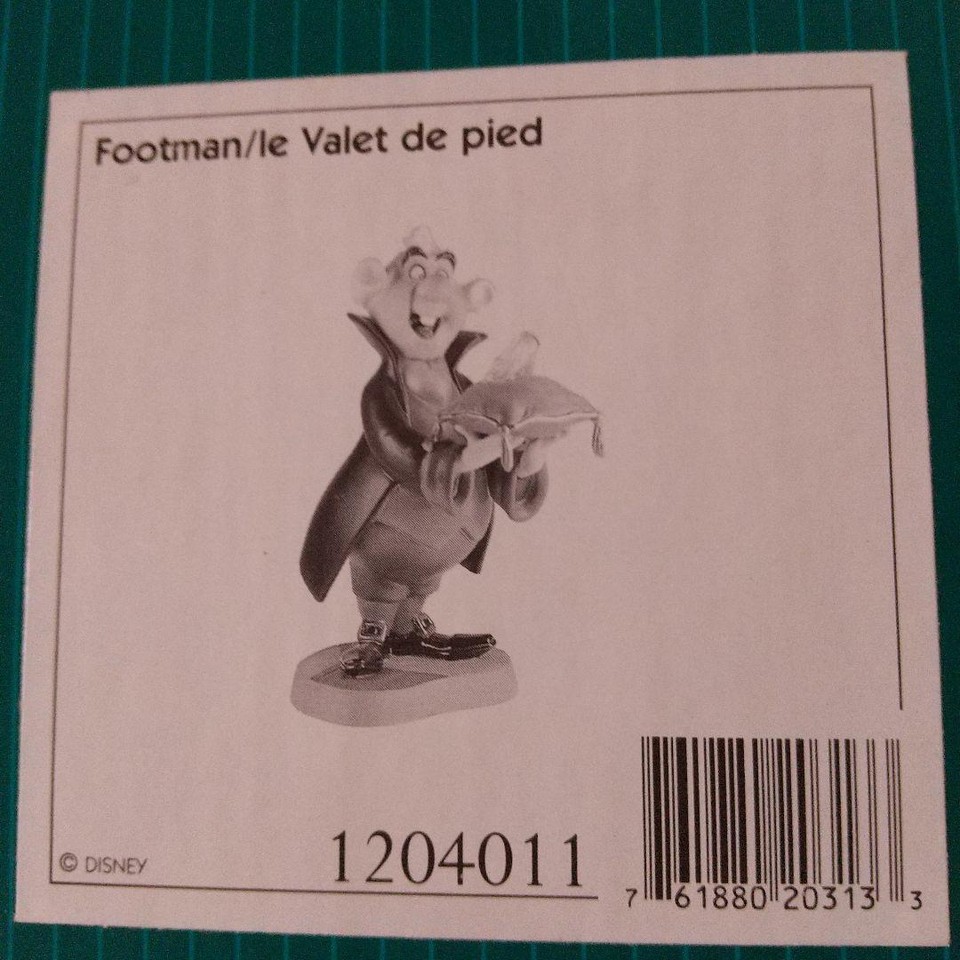 Disney WDCC Cinderella Footman Figurine 15cm Presenting The Glass ...