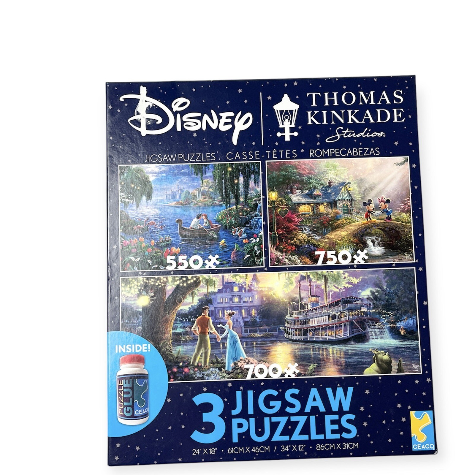 Ceaco Disney 3-in-1 Thomas Kinkade Jigsaw Puzzles New | eBay