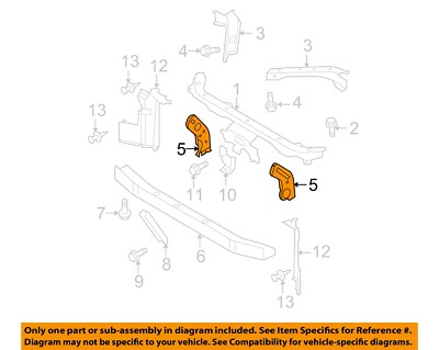 NISSAN OEM 07-12 Versa Radiator Core-Side Support Right F2520EL0MA | eBay
