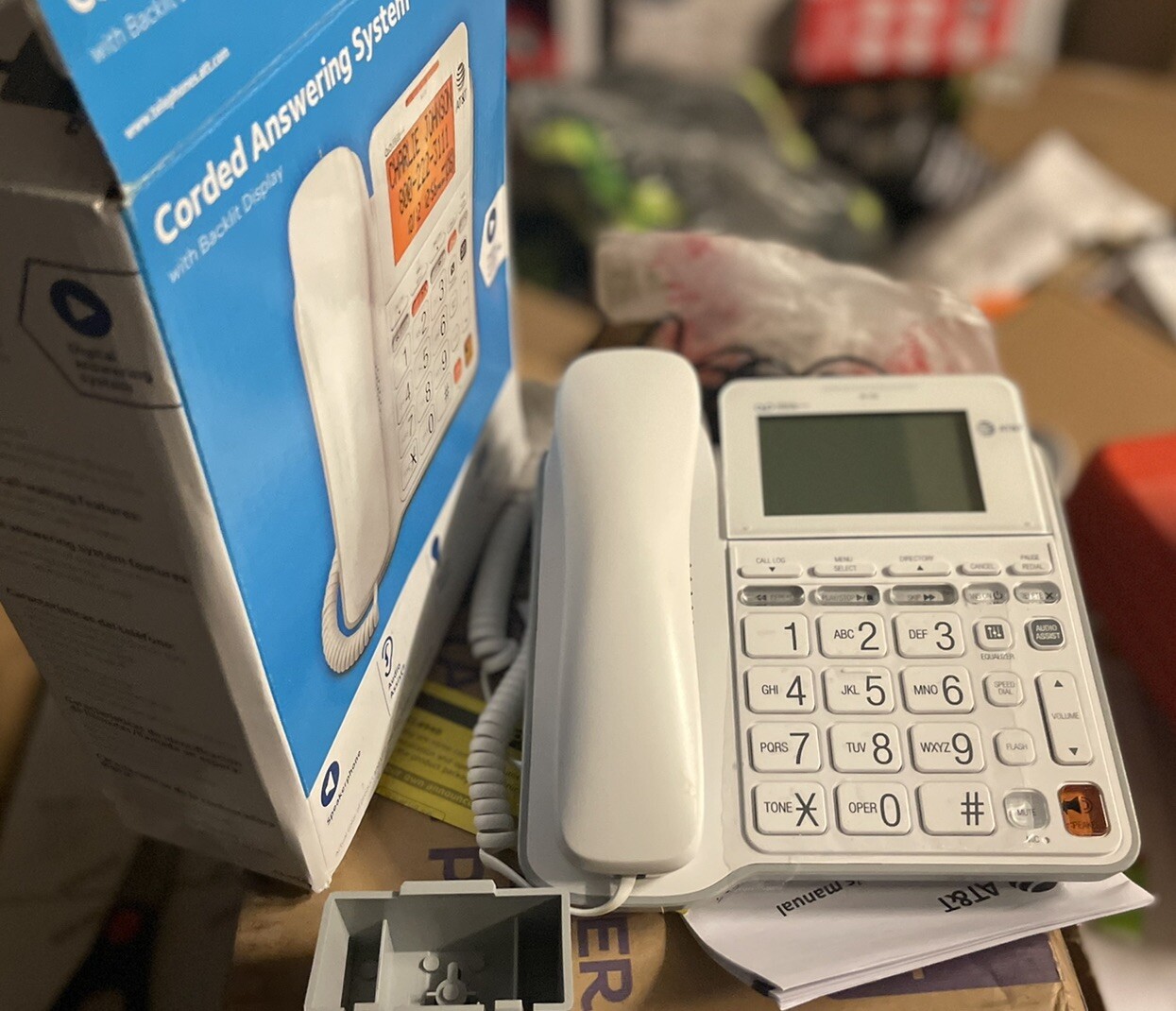 AT&T CL4940 Single Line Corded Phone - White for sale online | eBay