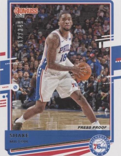2020-21 Panini Donruss - Shake Milton #85 Press Proof Silver /349 for ...