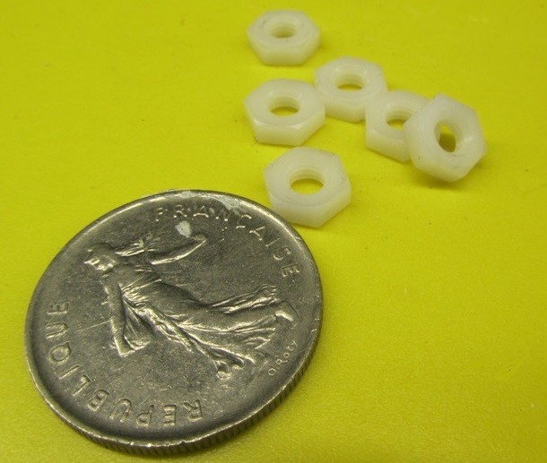 Hex Nut, Acetal, Delrin, White, 10-32 Threads, 50 Pcs | eBay