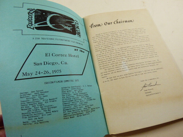 VTG 1975 Equicon 75 Filmcon 3 Sci-Fi Star Trek Planet Apes Comicon ...