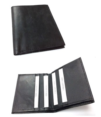 Handcrafted REAL LEATHER Travel Card Holder Wallet Bus Pass Ticket soft ...