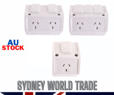 Weatherproof Power Point Outlet Socket Weather GPO External Outdoor ...