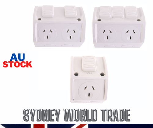 Weatherproof Power Point Outlet Socket Weather GPO External Outdoor ...