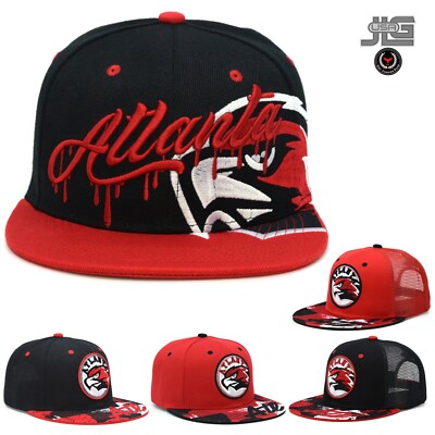 Atlanta New Leader Downtown ATL Bird Falcon Head Adjustable Snapback ...
