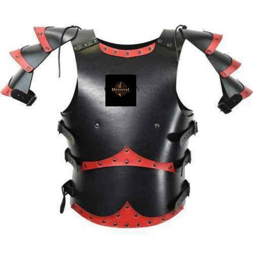 Real Leather Cross Armour LARP Costume Medieval Leather Armor with ...