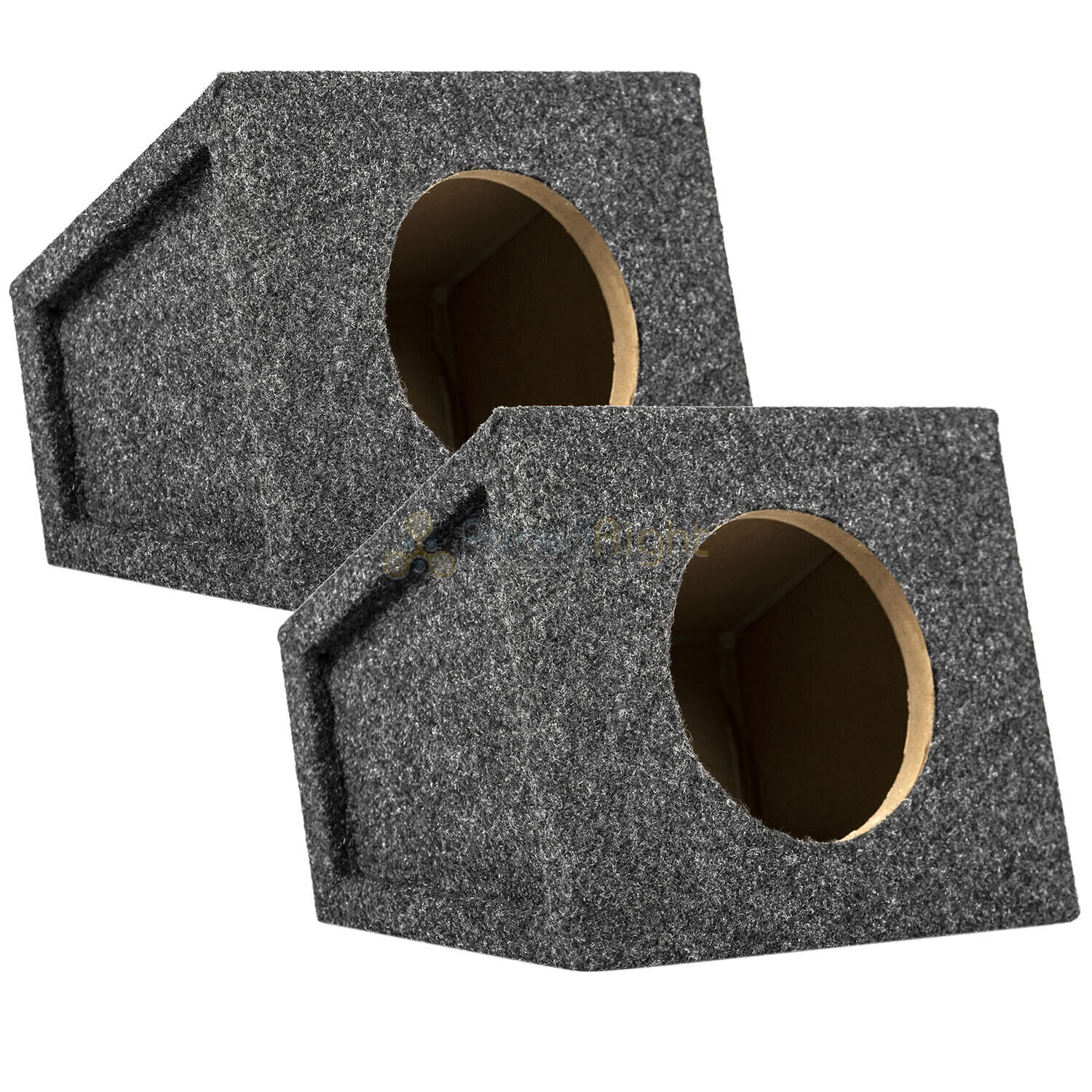 OMG Set of Two 6.5" Wedge Speaker Boxes Enclosures 3/4 MDF pair - Gray ...