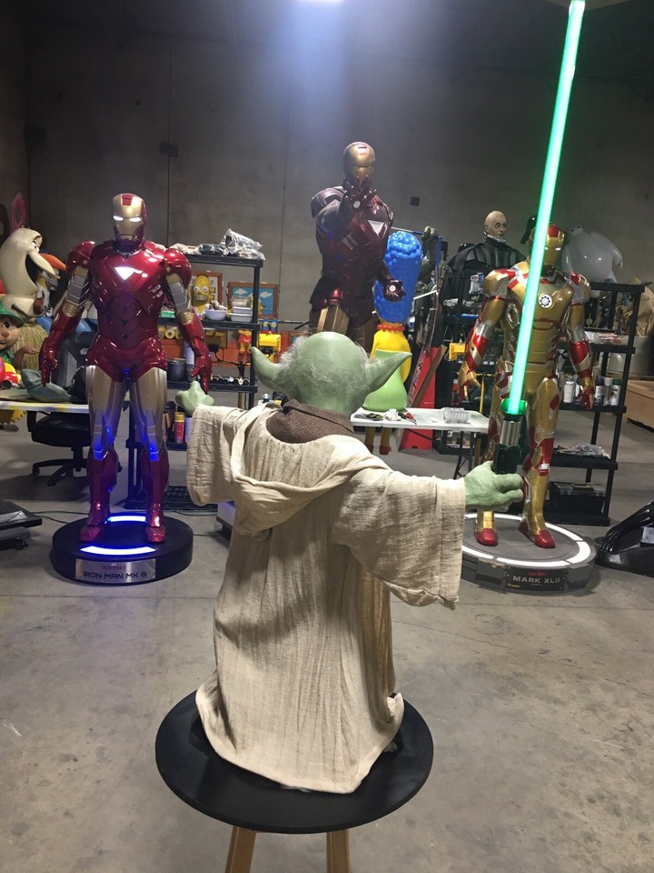 Life Size Star Wars Gentle Giant Yoda 1:1 Prop with Lightsaber | eBay