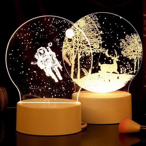 5Pcs Round DIY Light Plate Simple LED Light Plate Transparent Acrylic ...