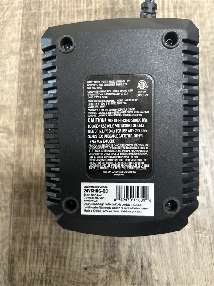 Snow Joe and Sun Joe iON - 24VBAT-LTE LITE Lithium-Ion Battery ...