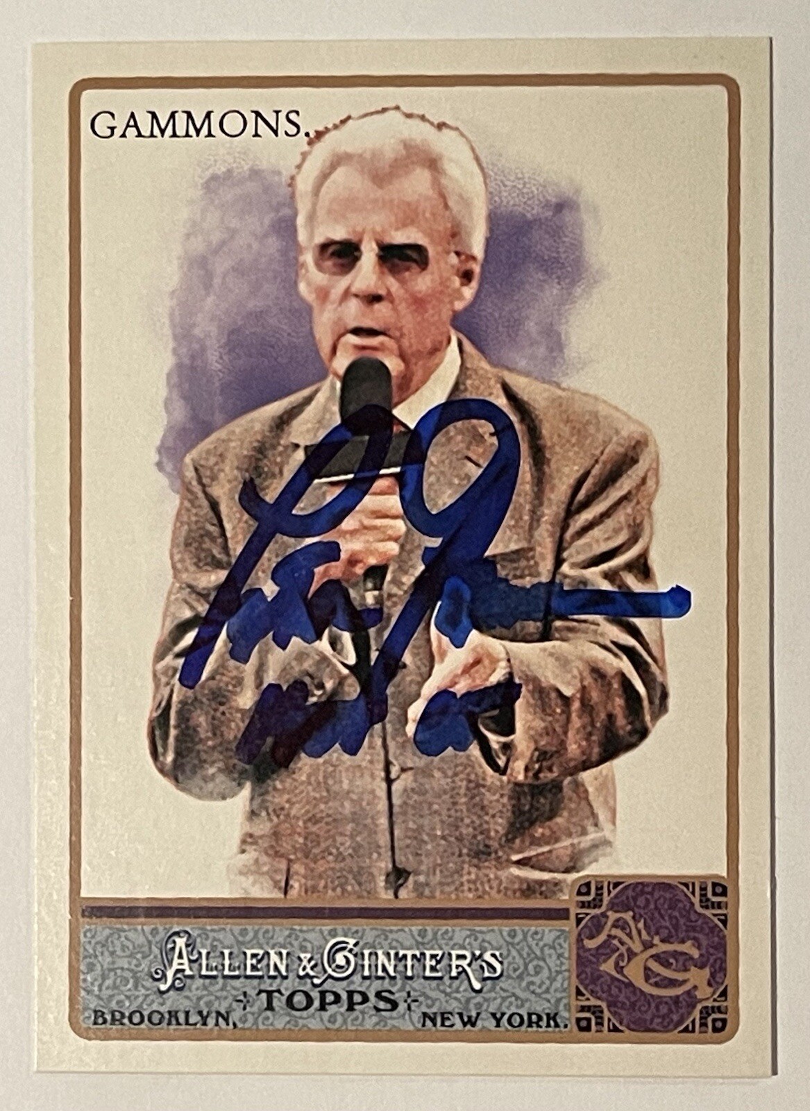 Peter Gammons MLB Broadcaster Signed 2011 Allen & Ginter Card | eBay